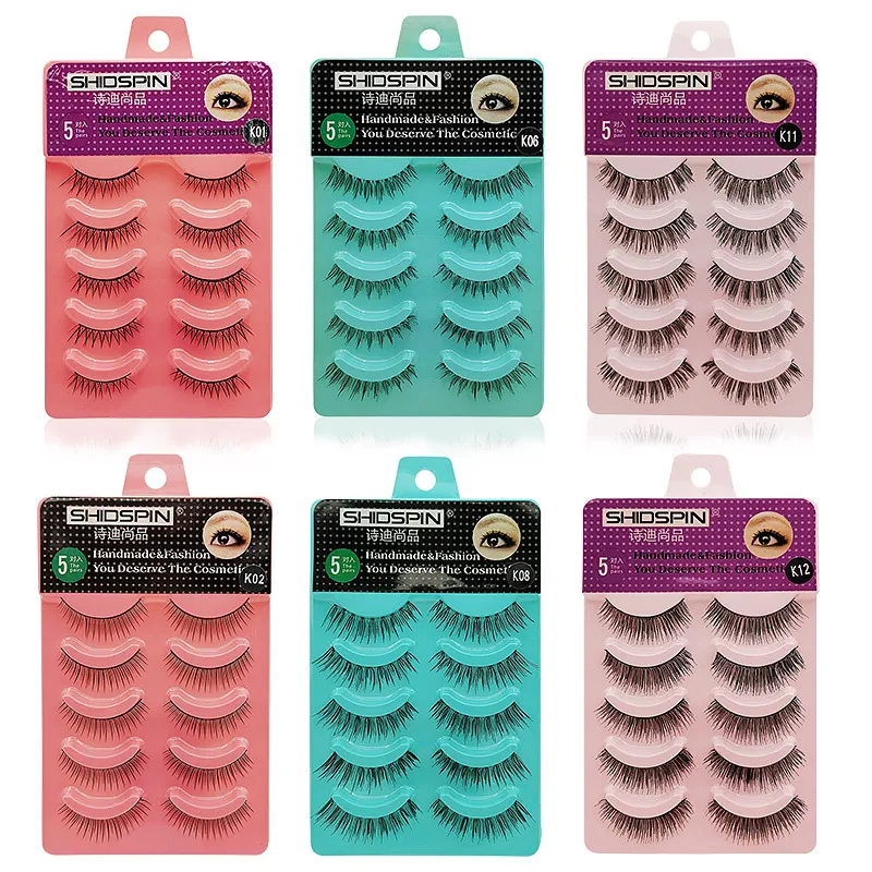 Natural False Lashes Long And Lightweight Faux Eyelash Set, Full Strip ...