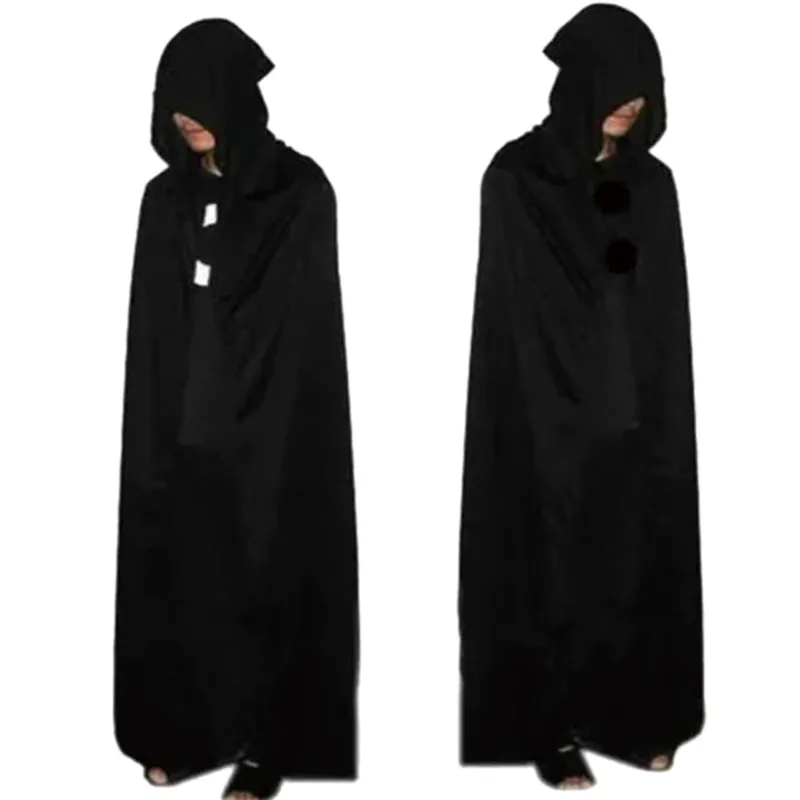 Unisex Adult Halloween Party Cosplay Death Costume: Black Big Cloak ...