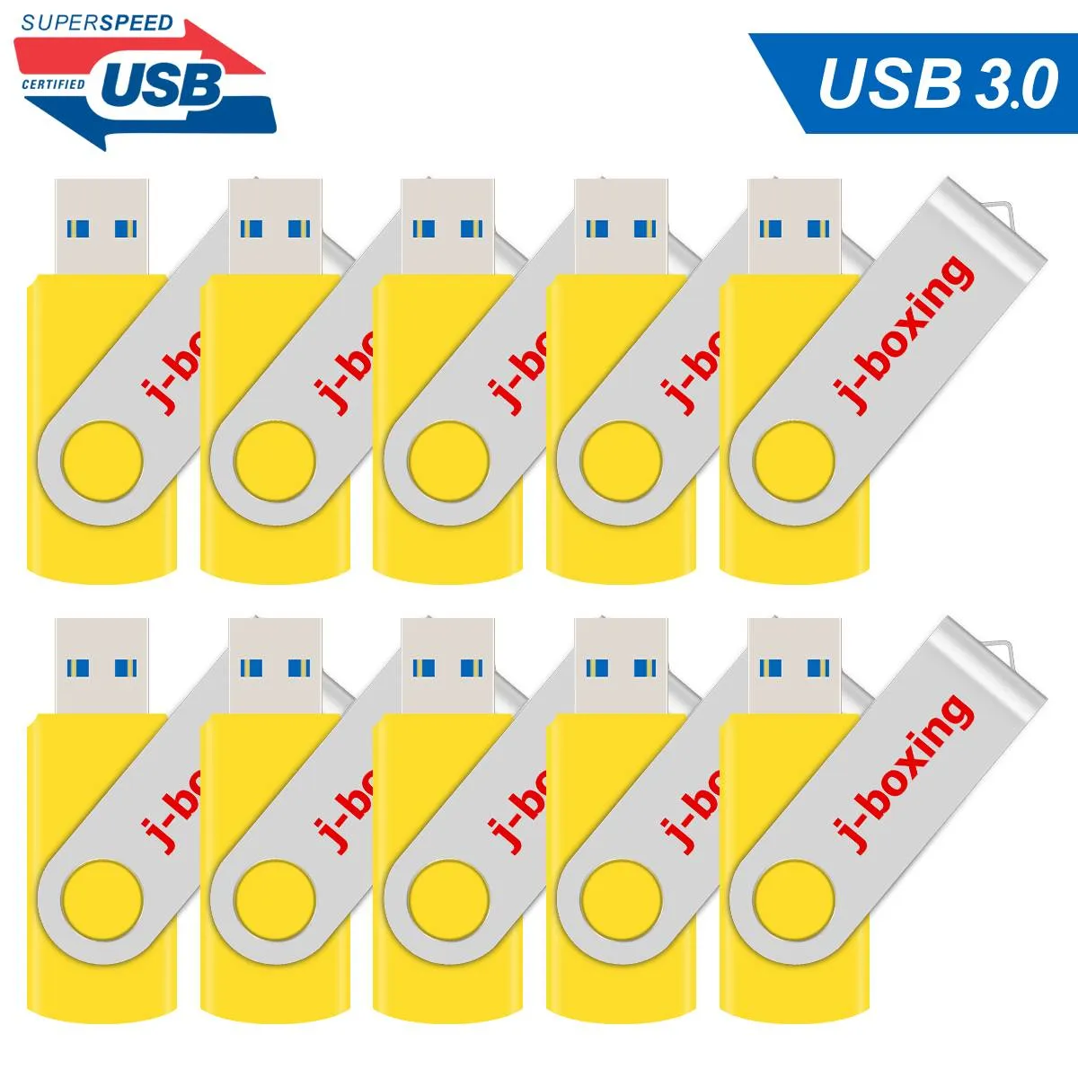 DHgate.com:Yellow Metal Rotating USB 3.0 Flash Drive: 16GB Storage ...