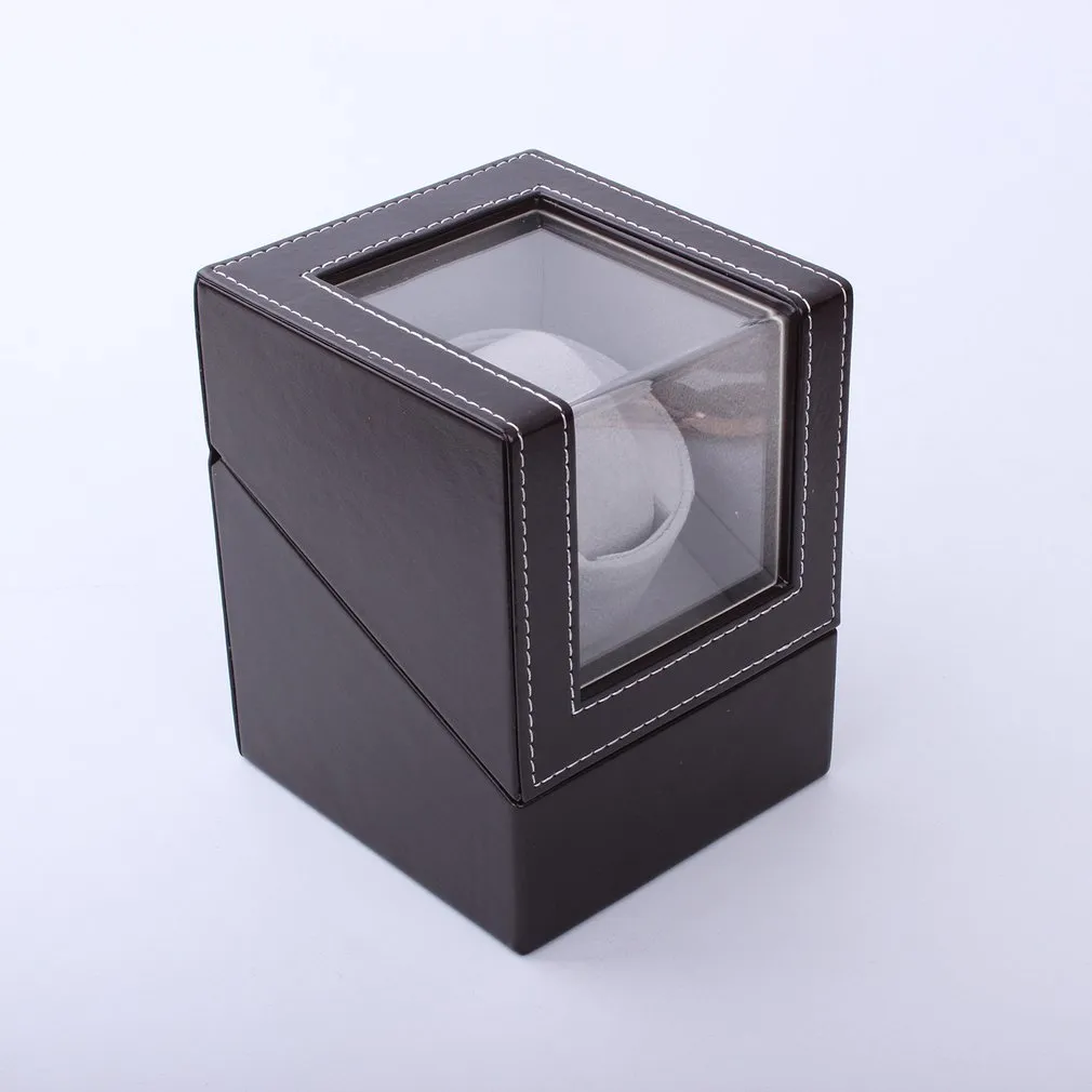 Automatic Watch Winder: Single Watch PU Leather Display Case With Motor ...