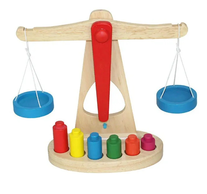 Montessori Wooden Balance Scale Kindergarten For Early Education And ...