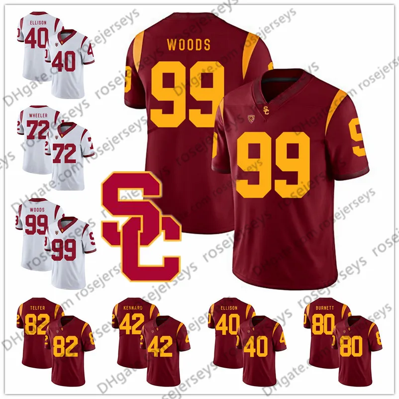 USC Trojans #40 Rhett Ellison #42 Devon Kennard #72 Chad Wheeler #80 ...