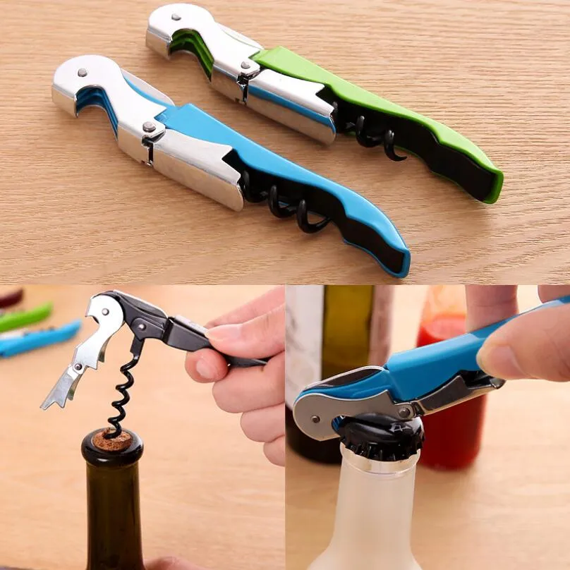 DHgate.com:Stainless Steel Multi-Function Wine Corkscrew Opener with Knife, Double Hinged ...