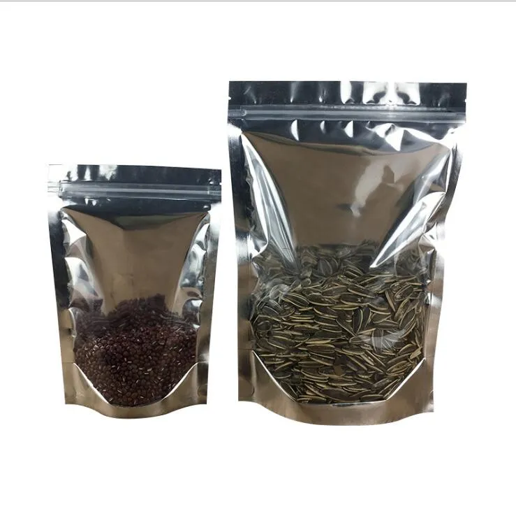 DHgate.com:20 Pack10 Size Resealable Mylar Foil Bags with Clear Front ...