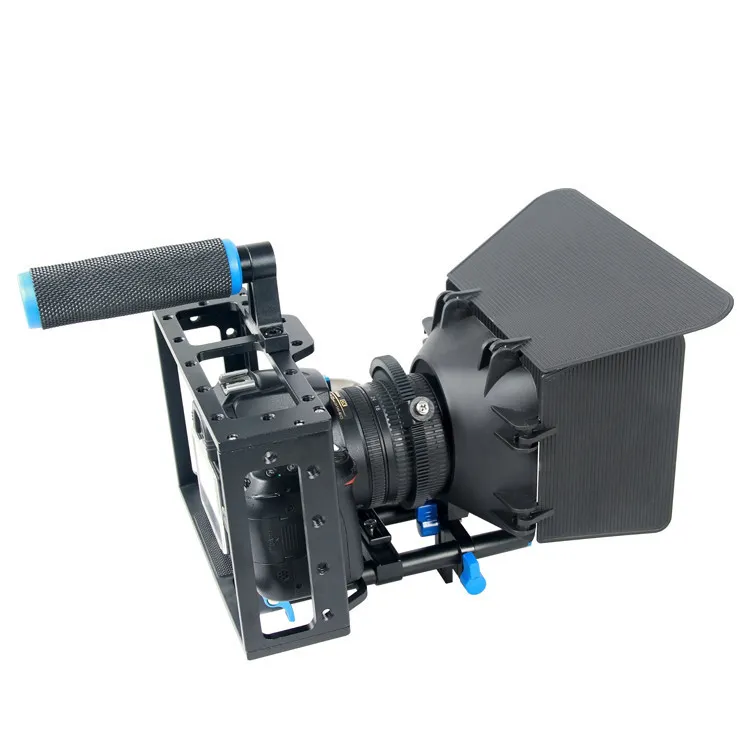 Handheld DSLR Rig Kamerakäfig Set Follow Focus Matte Box Für Canon 5D2 5D3 6D 7D 60D 70D 5D ...
