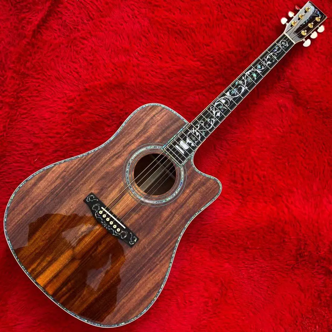 DHgate.com:2024 Factory Outlet KOA Plate Acoustic Guitar - Maple Back ...