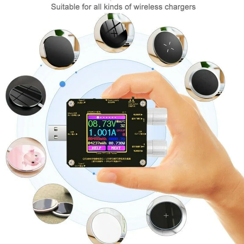 DHgate.com:Freeshipping Wireless Charger Tester Current Voltmeter Load ...