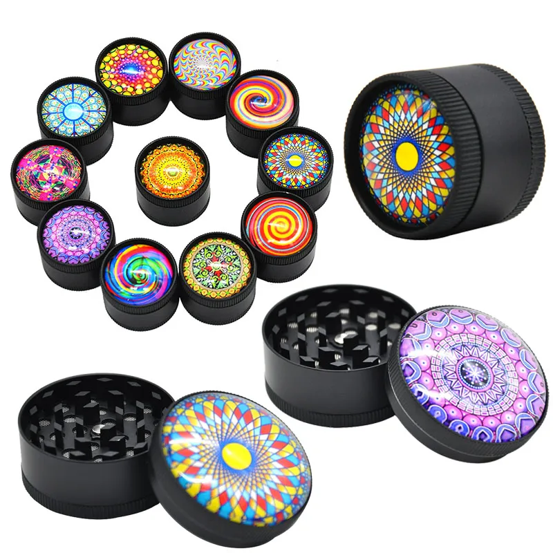 Colorful Metal Herb Grinder 3 Layer Pollen Presser For Tobacco ...