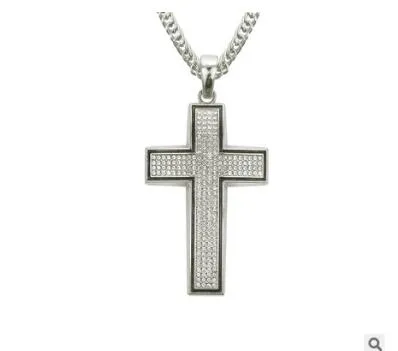 3D Hip Hop Iced Out Religious Pendant Franco Chain Large Bling Cross ...