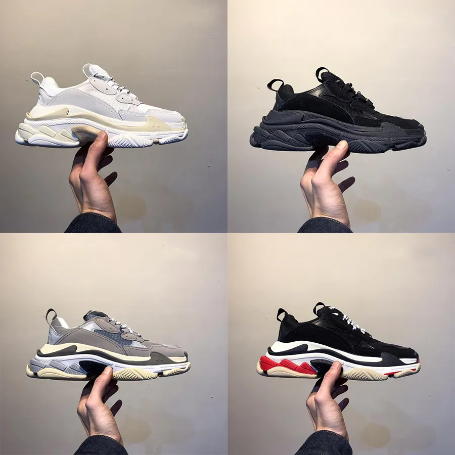 Beige & Black Luxury Triple S Sneakers: Designer Dad Shoes for Men ...