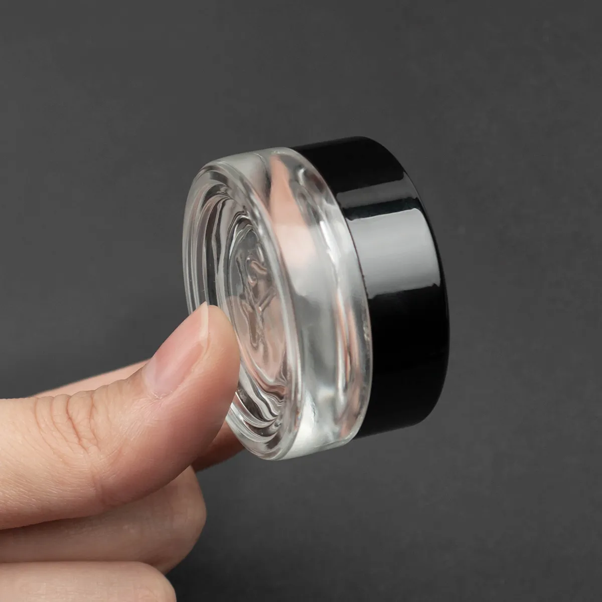 Glass Slop Jar Food Grade, Clear Round, Smoking Resistant Lid, 3ml/5ml ...
