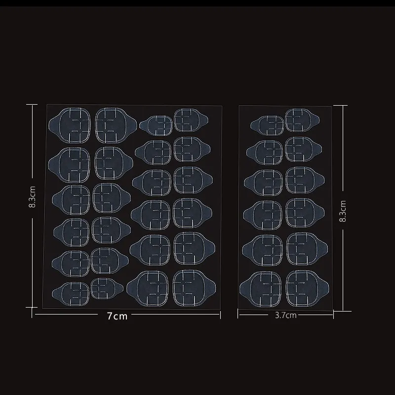 Premium Nail Extension Stickers - 12 Transparent Double-Sided Adhesive ...