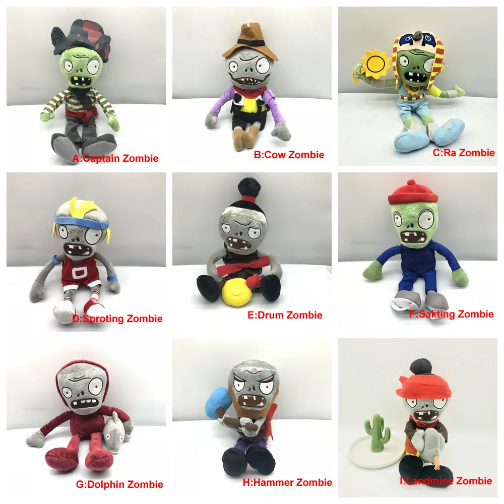 Plants Vs Zombies Plush Toys: Soft Stuffed Zombie Dolls, Complete ...