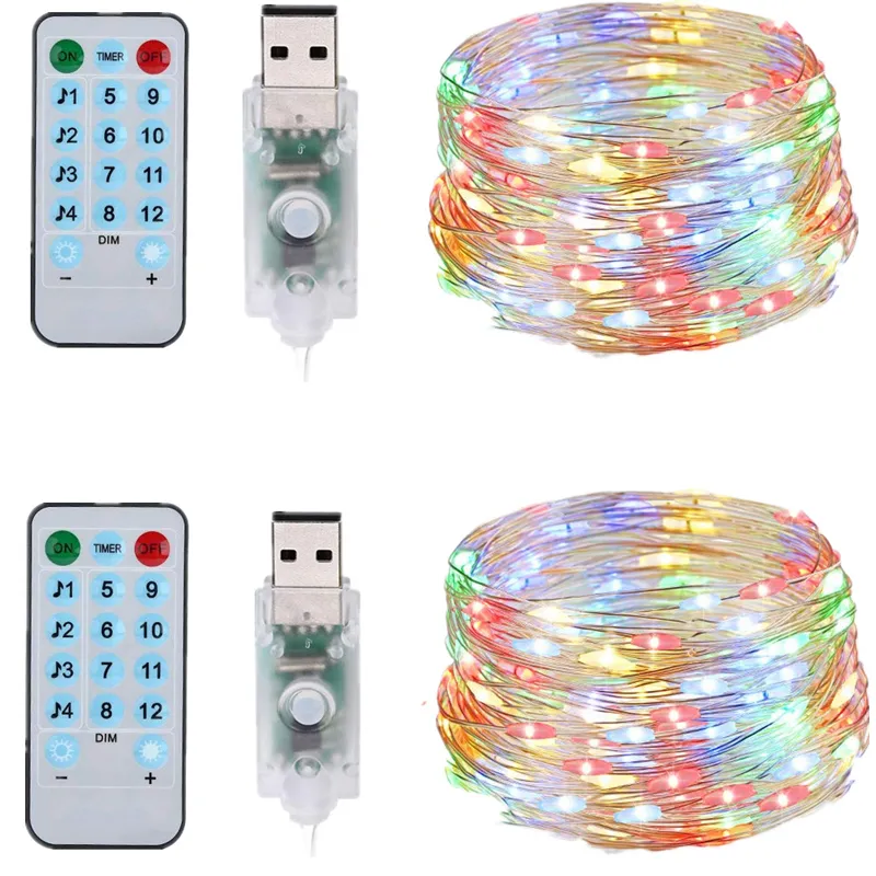 Sound Activated USB Arduino String Lights With Remote Timer Waterproof ...