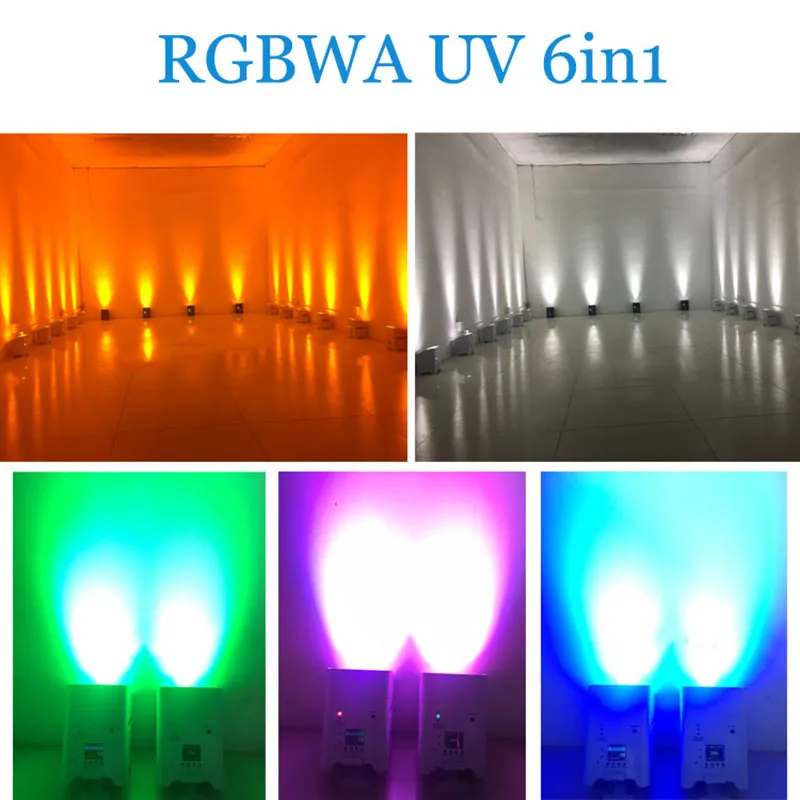 Freedom PAR 4x18W LED Uplights, Wireless Battery DMX RGBWA UV 6in1 ...