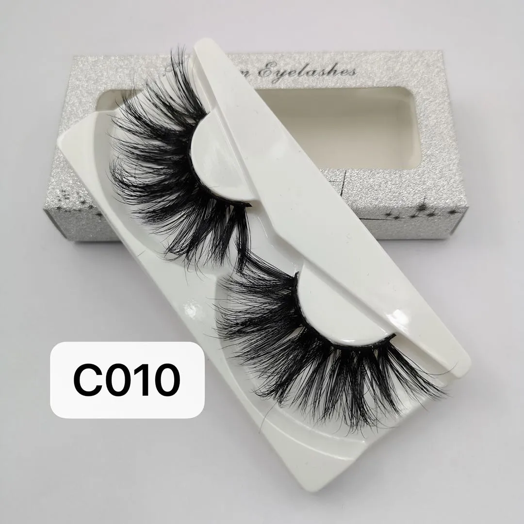 New 25mm 30mm Mink Eyelashes 100% Real Mink Curled False Lashes 5D ...