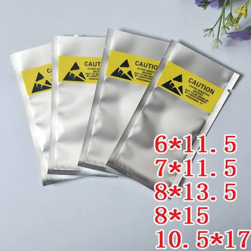 Wholesale 200 Open Top Anti Static Self Adhesive Plastic Bags 6 Sizes ...