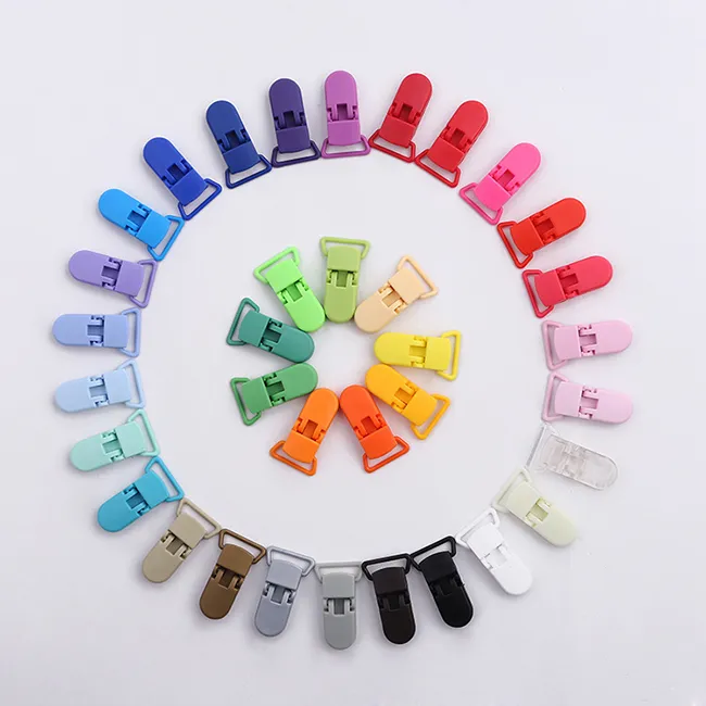 DHgate.com:2024 Colored Suspender Pacifier Clips with Gripping Teeth ...