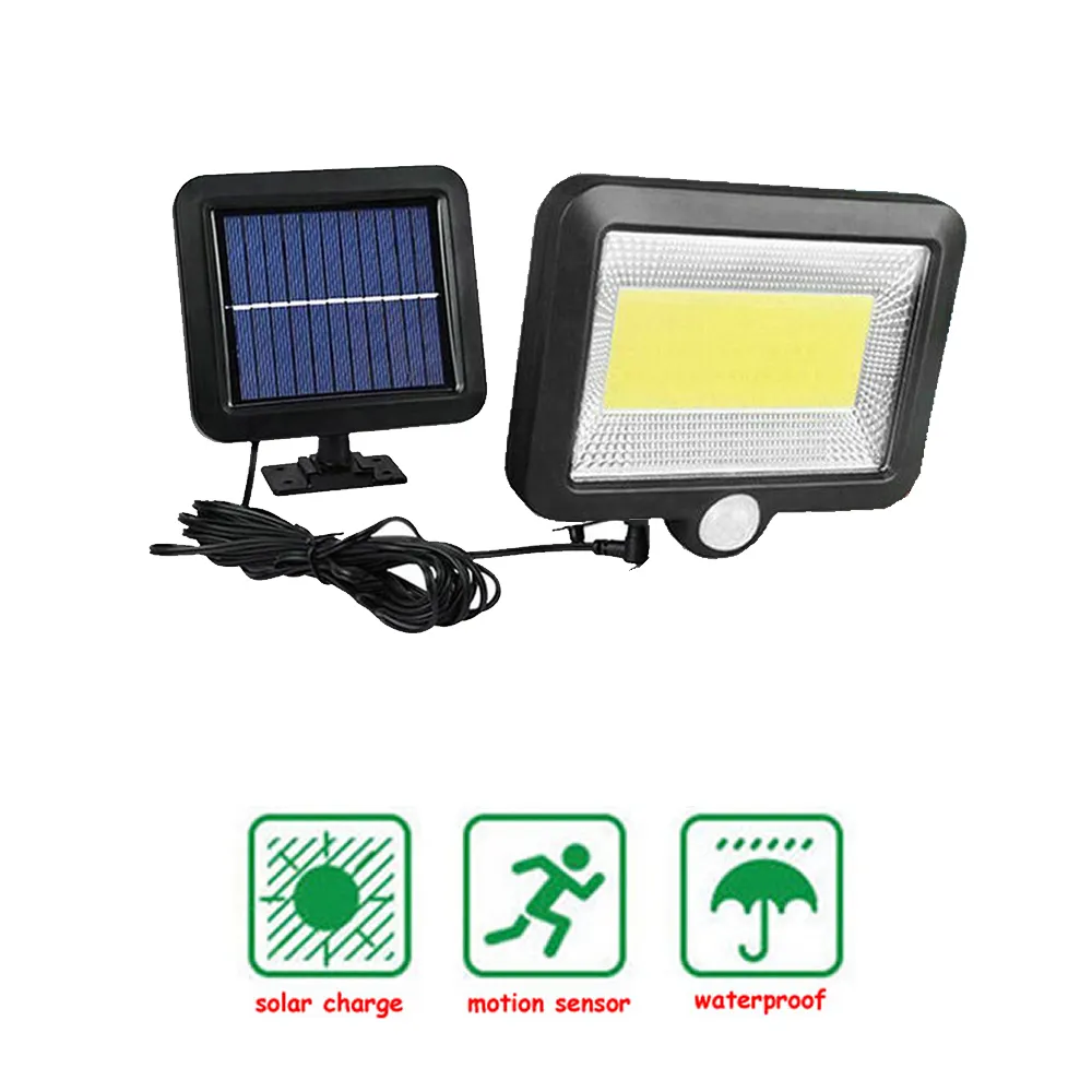 Solar Powered LED Security Light - 100/56/30 LEDs, Motion Sensor ...