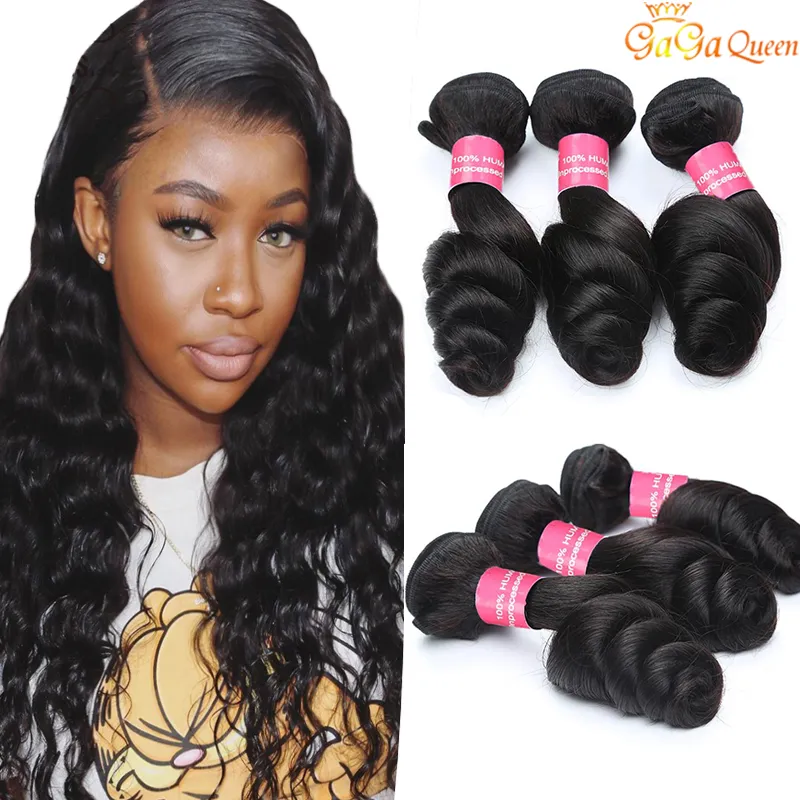 Virgin Peruvian Loose Wave Hair Bundles, Unprocessed Wavy Extensions ...