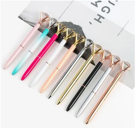 Big Diamond Crystal Ballpoint Pens - Premium Metal Gem Pens, Cool ...