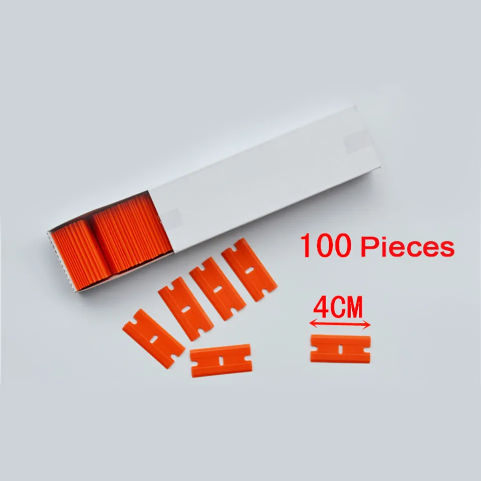 Plastic Razor Scraper Blades Refills Orange Retractable Replacement for ...