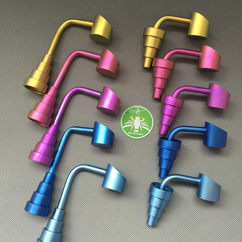 Colorful Rainbow Titanium Nails Golden Blue Pink GR2 Titanium Dome Less ...