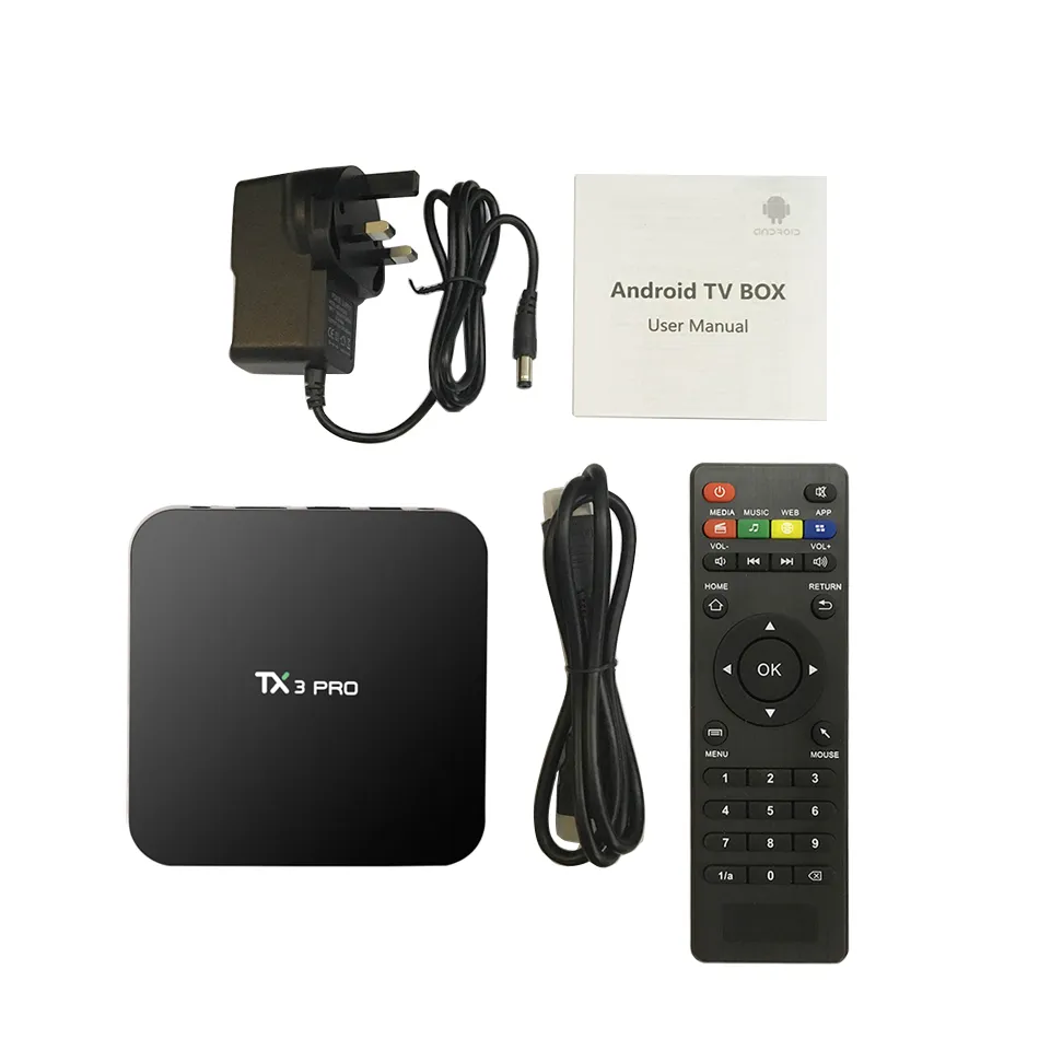 4K Ultra HD Android TV Box - TX3 PRO: Amlogic S905W, Quad Core, 1GB/8GB ...