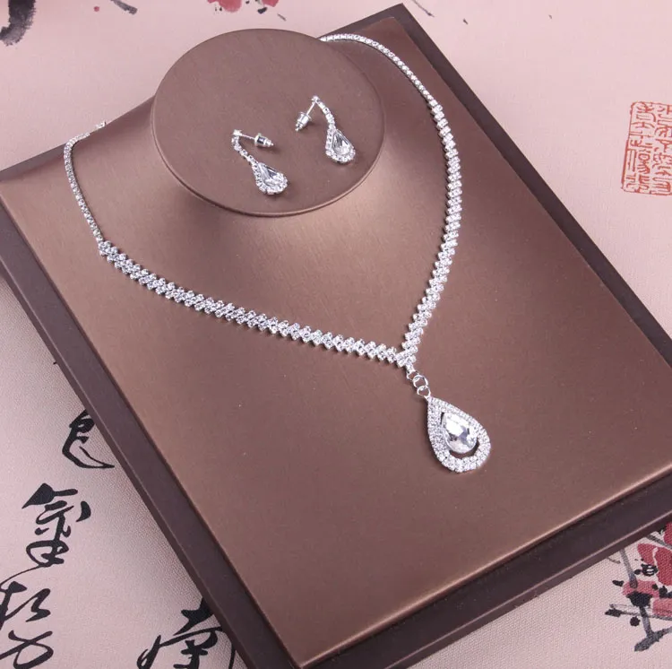 DHgate.com:Sparkling Sterling Silver Bridal Jewelry Set - Necklace and ...