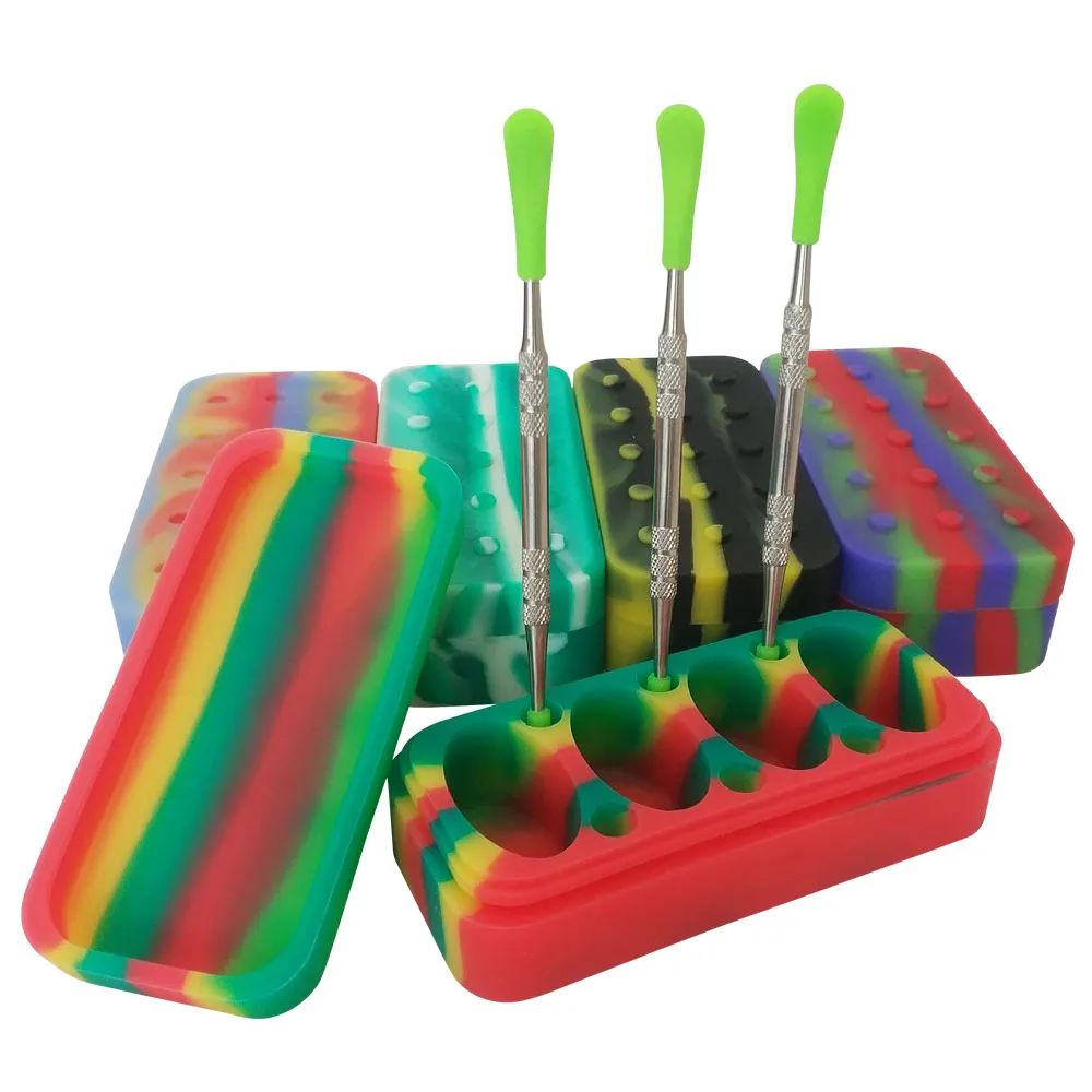 DHgate.com:Silicone Containers 75ml Rectangle 4 Chambers Food Grade Non ...