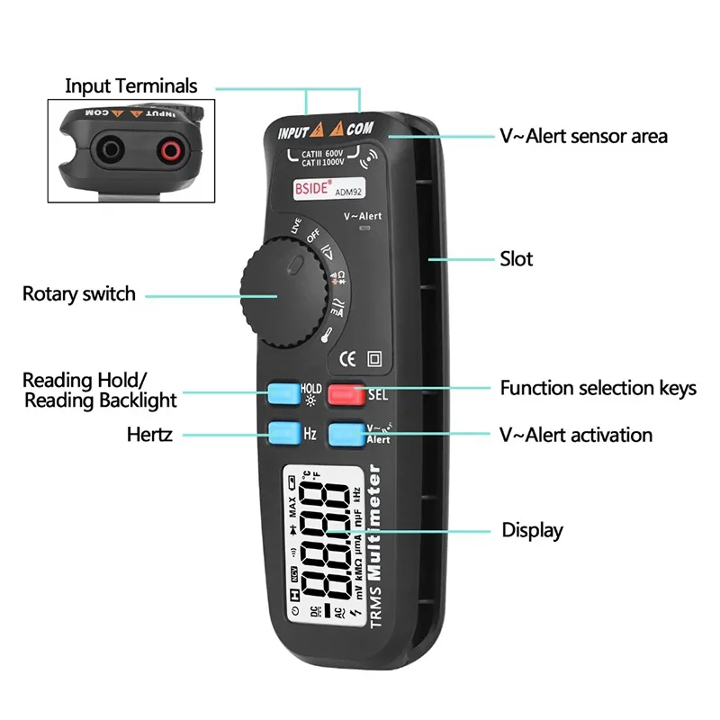 Wholesale Multifunction Digital Multimeter Color Lcd Display Multimetro ...