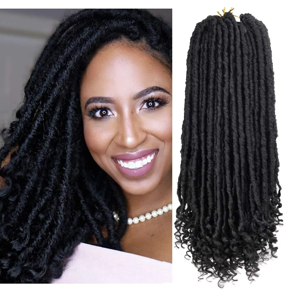La Diosa Rizada Dreadlocks De 20 Pulgadas Faux Locs Crochet Hair Faux ...