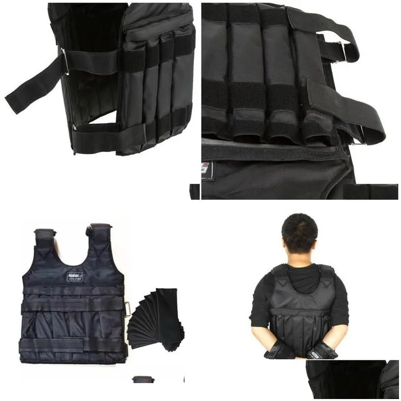 Adjustable Weighted ballistic vest carrier Weights Jacket for Exercise ...