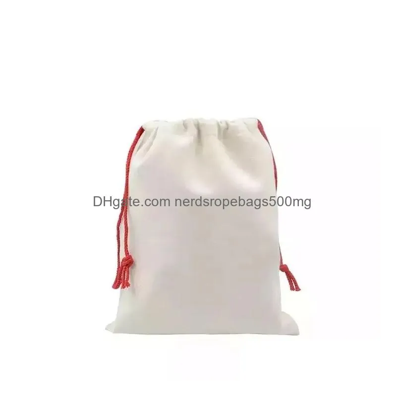 DIY Personlized Drawstring Santa Sacks Sublimation For Heat Transfer ...
