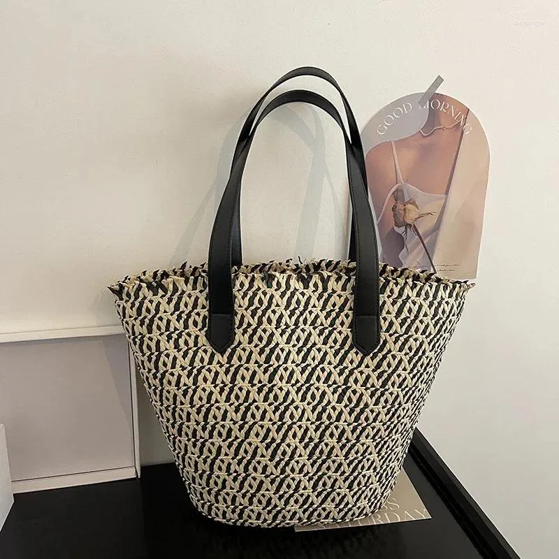 Large Straw Shoulder Bag for Women - Casual, Versatile, High Capacity ...