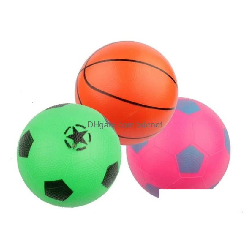 16cm Leather Basketball Slap Ball Jars Blue Inflatable Toy For Children ...
