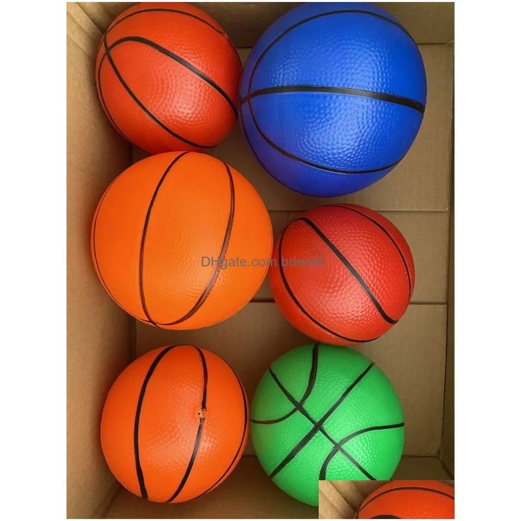 16cm Leather Basketball Slap Ball Jars Blue Inflatable Toy For Children ...