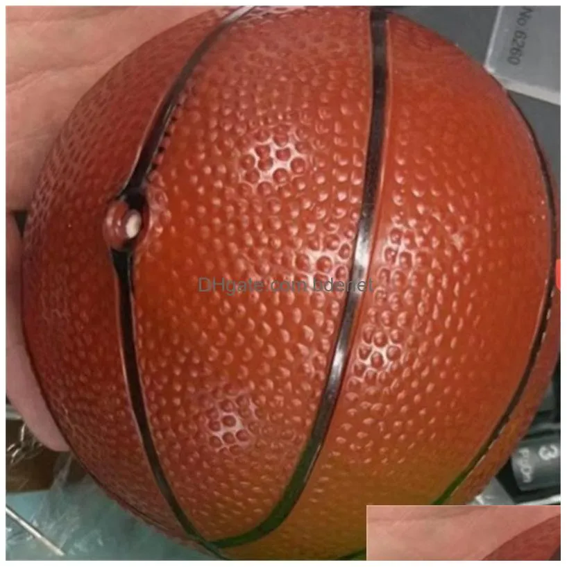16cm Leather Basketball Slap Ball Jars Blue Inflatable Toy For Children ...