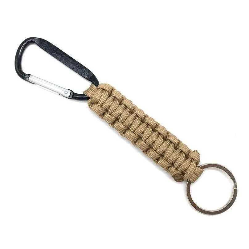 DHgate.com:Outdoor Survival Paracord Carabiner Keychain Multitool with ...