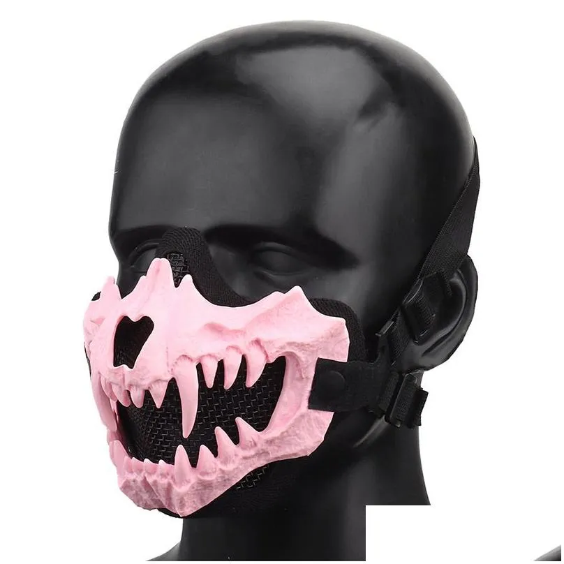 DHgate.com:Tactical Half Mesh Face Mask for Airsoft and Outdoor ...