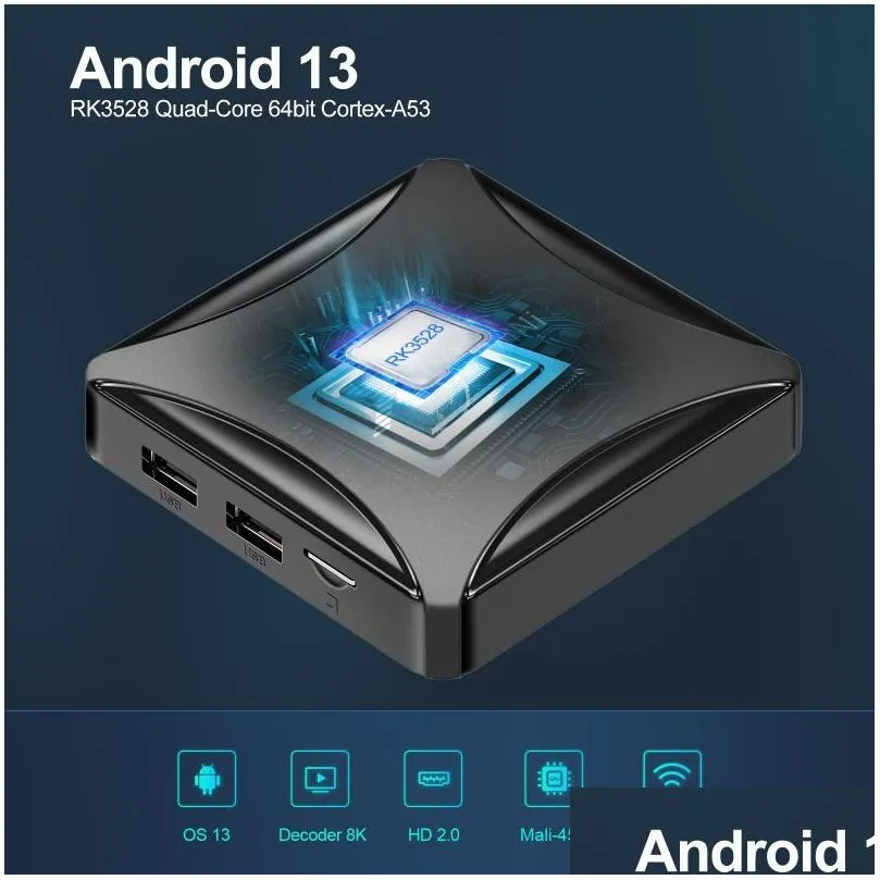 Android Tv Box X88 Mini 13 Smart 13.0 Rk3528 8K HD 2.4G 5G Dual Wifi ...