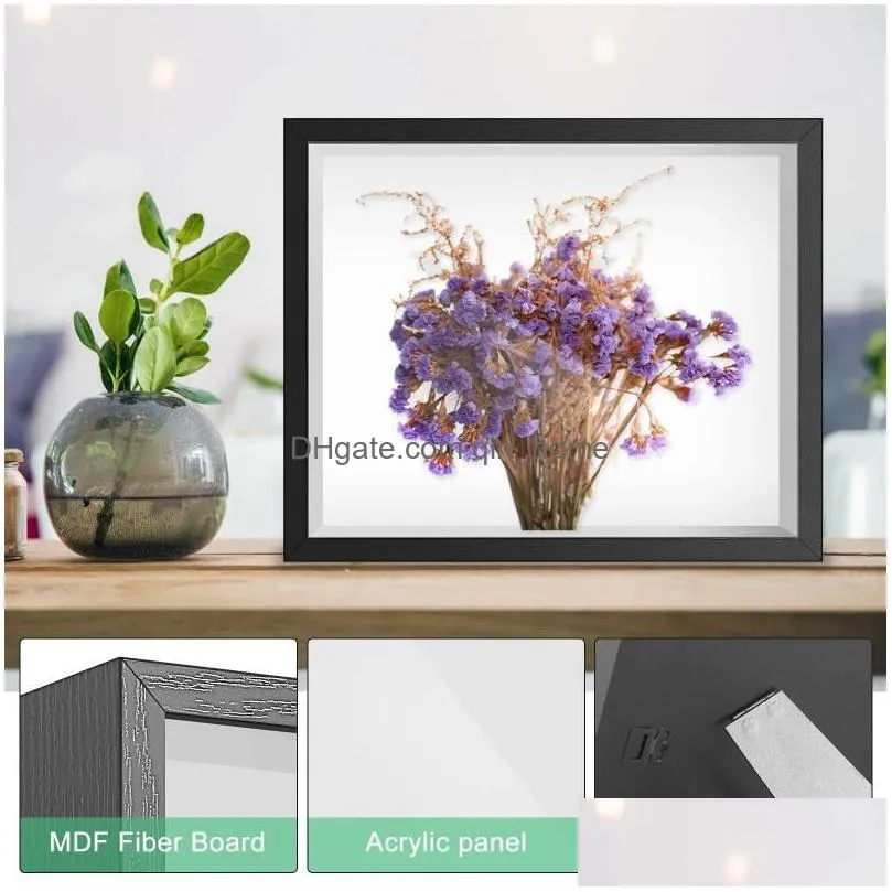Wall Mounted Shadow Box Decorative Frames Elegant Rectangle Display ...