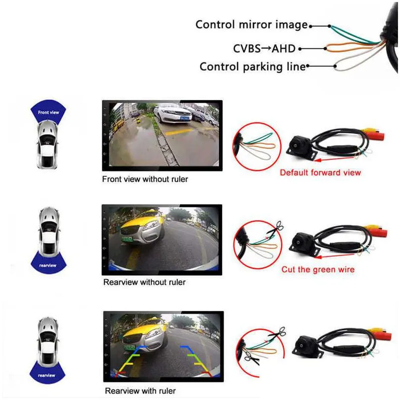 1080P Clear Rear View reverse backup camera with 170 Degree Wide Angle ...