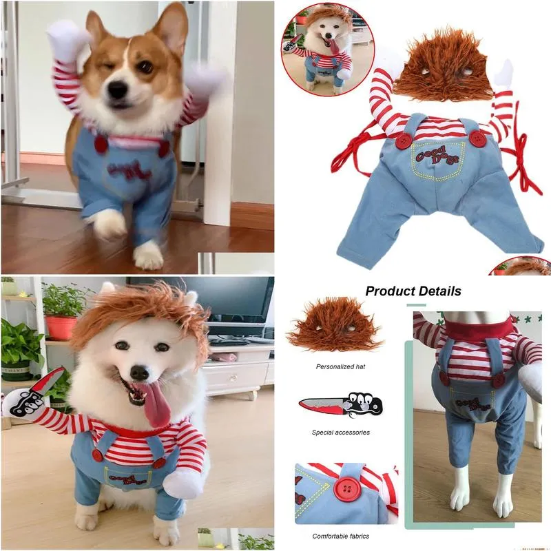 DHgate.com:Pet Festival Costume Outfit: Comical Knife-Holding Dog ...