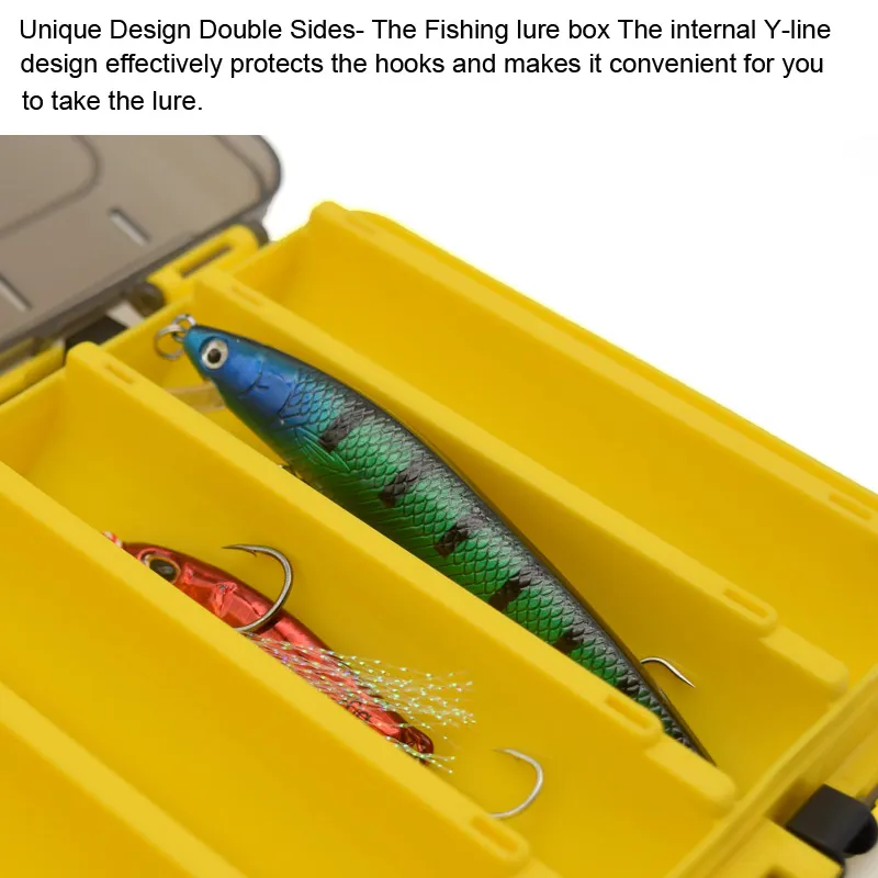 Plastic Organizer Lure Storage Container Fishing Tackle Box With 10 ...