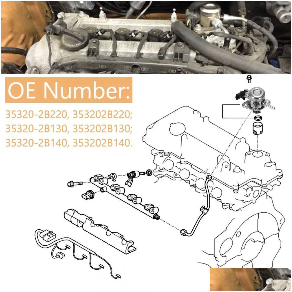 DHgate.com:Hyundai Kia Forte Rio Sonata Veloster High-Pressure Fuel Pump OEM 353202B220 ...