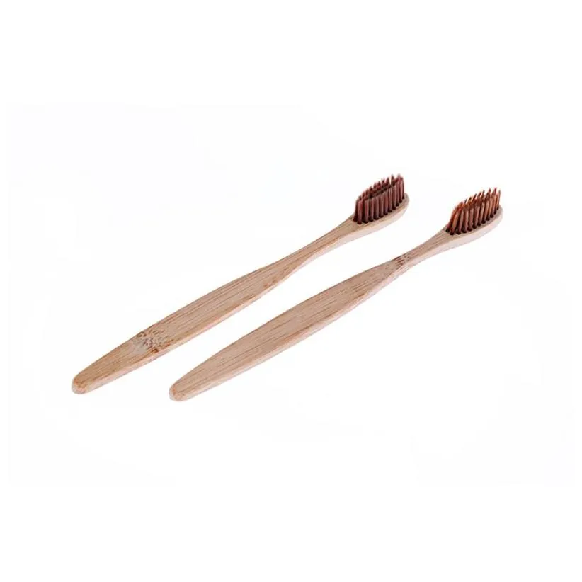 4 Pack Bamboo Toothbrushes with Travel Case - Biodegradable, Reusable ...