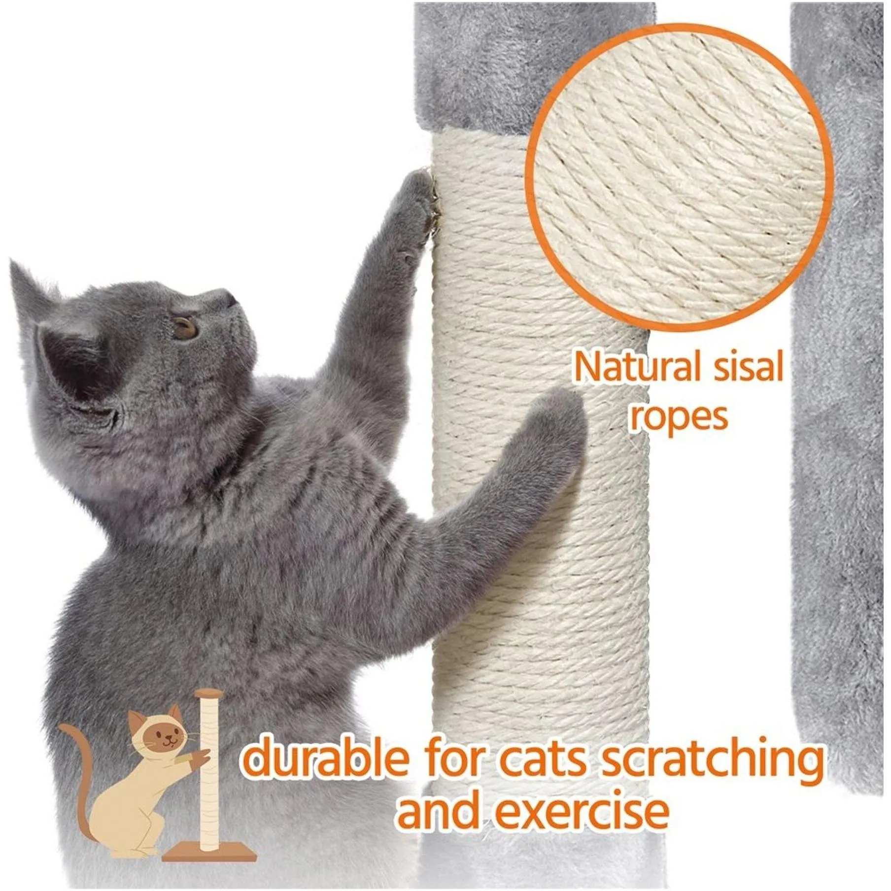 Yaheetech 335 Inch Plush Kain Untuk Cat Condo With Tree Drop Delivery ...