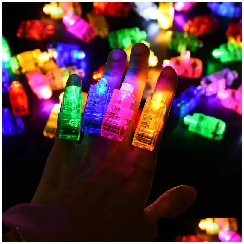 LED Finger Lights Party Favors - 30/60/100 Pack, Colorful Glow Sticks ...