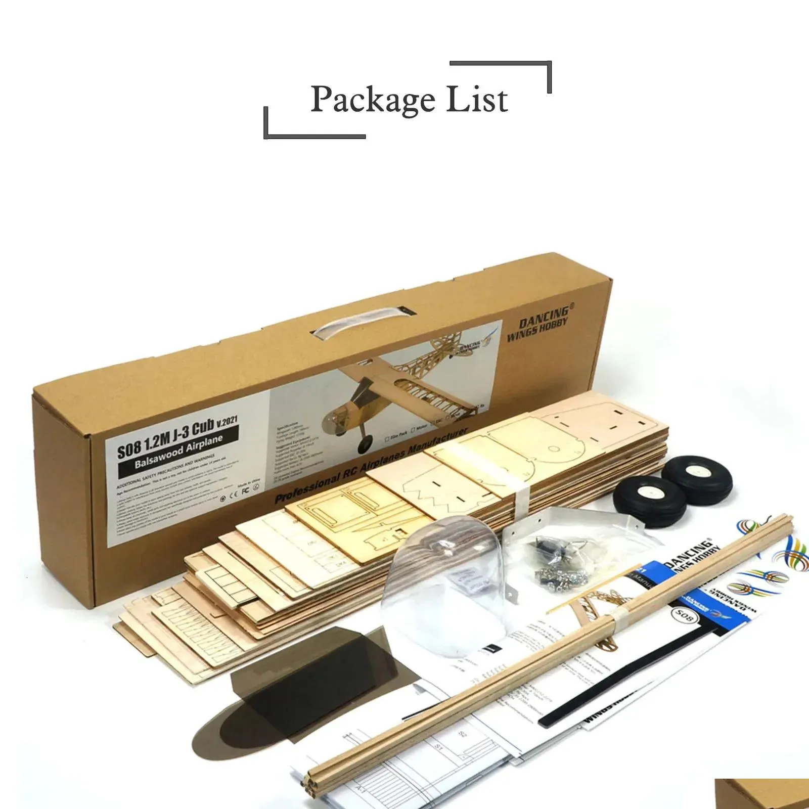 12M Balsa Wood Laser Cut Airplane Kits With Remote Control Kit DIY ...